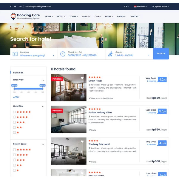 Jual Aplikasi Website Hotel (Booking Online) Laravel 9 Integrasi ...