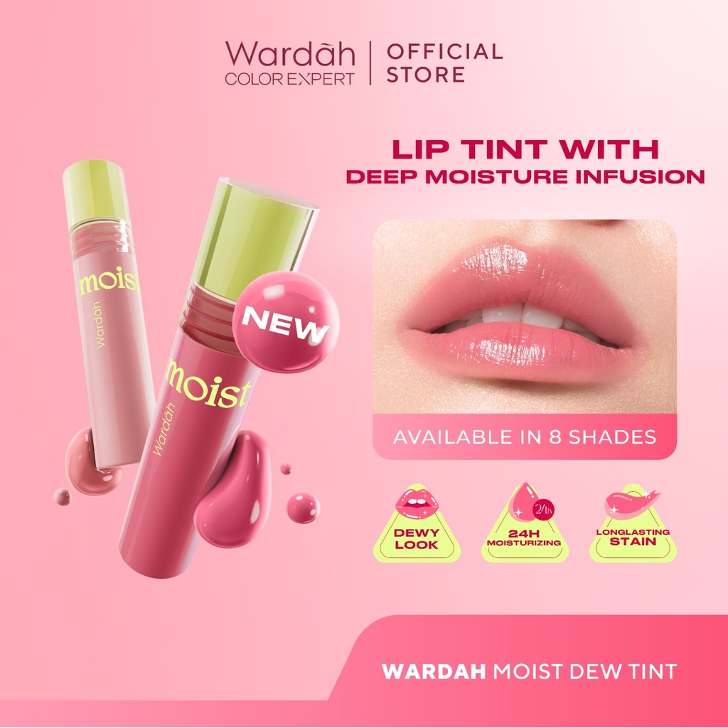 Jual [New!] Wardah Moist Dew Tint 3 g - Liptint yang Mengadung Oatmilk dan Pentavitin - Ombre ...