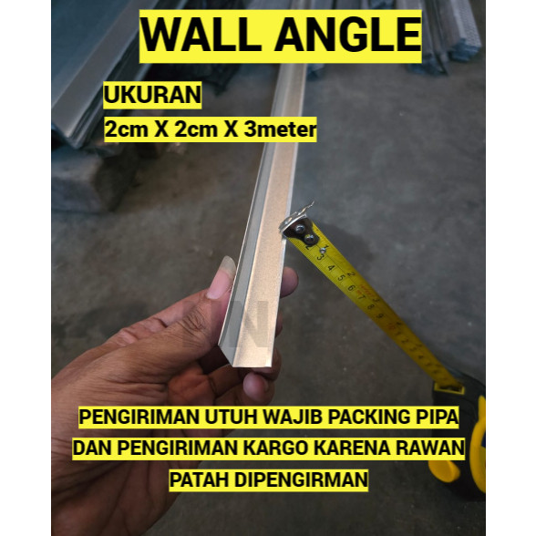 Jual WALL ANGLE SIKU GALVALUM 2cm X 2cm X 3 meter HARGA PER BATANG ...