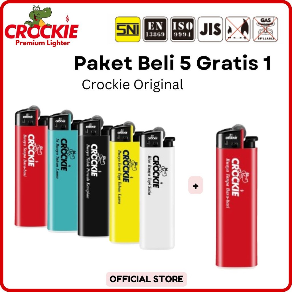 Jual Paket Korek 5Pcs Crockie Original Gratis 1Pcs | Shopee Indonesia