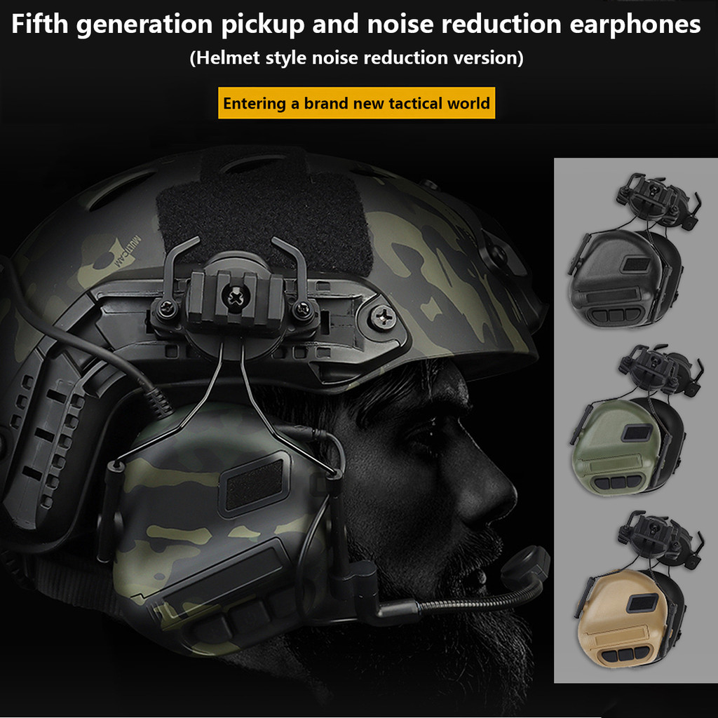 Jual Tactical Gen5 Helmet Headset Foldable No-Pickup Version Shooting Noise-Cancelling ...