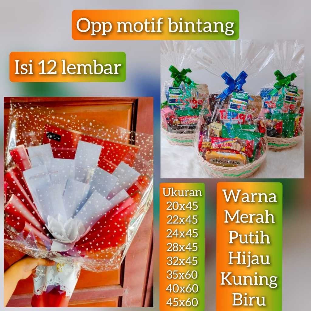 Jual Kantong plastik Opp Bintang Souvenir 35x60 40x60 45x60 Opp Flower ...