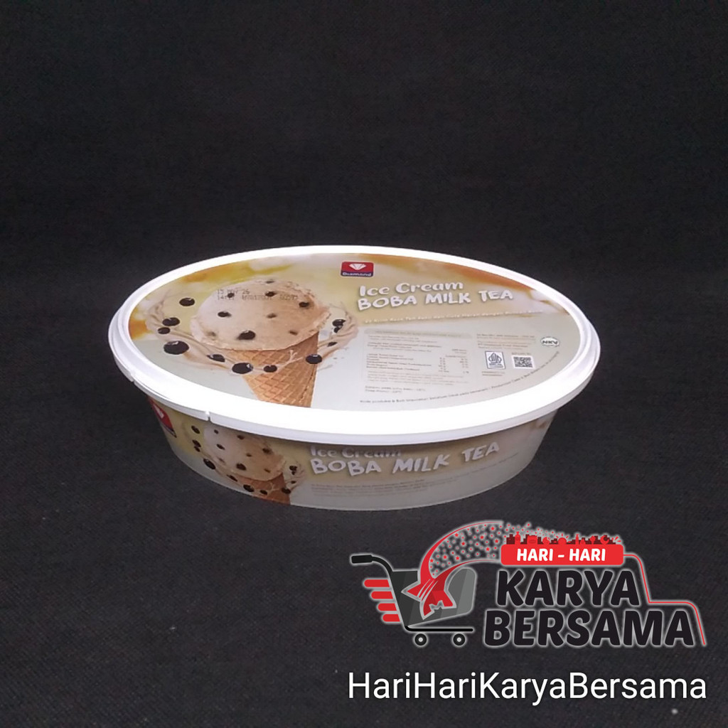 Jual DIAMOND ICE CREAM BOBA MILK TEA 700ML | Shopee Indonesia