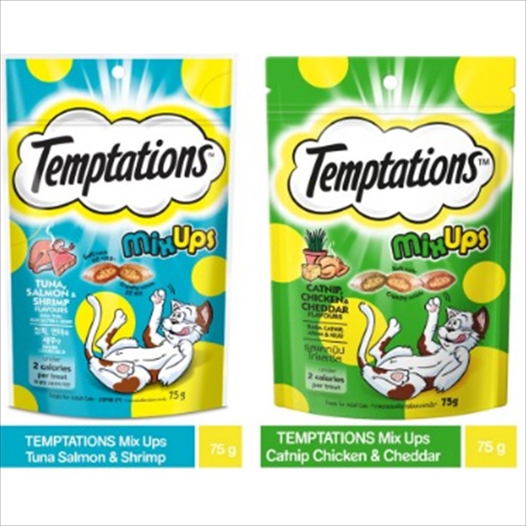 Jual TEMPTATION MIX UPS 75GR ALL VARIAN / Snack Kucing | Shopee Indonesia