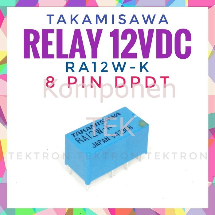 Jual TAKAMISAWA-Japan DIP Relay 12VDC 8pin DPDT RA12W-K 12V 8p arduino uno | Shopee Indonesia