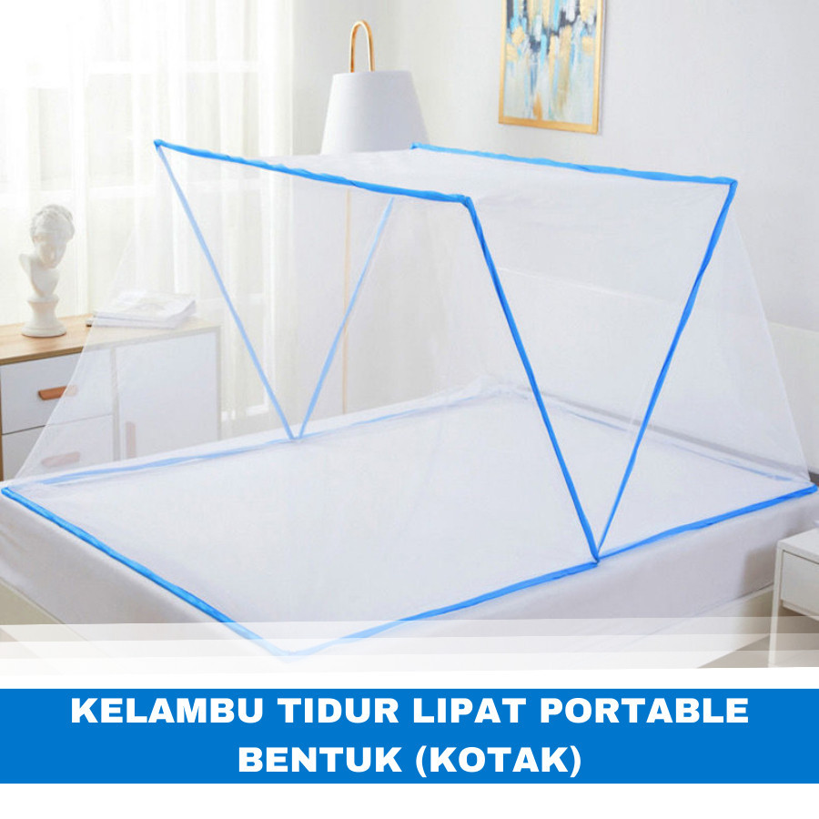 Jual Kelambu Kotak Lipat Portable Ukuran Lengkap Anti Nyamuk / Kelambu ...