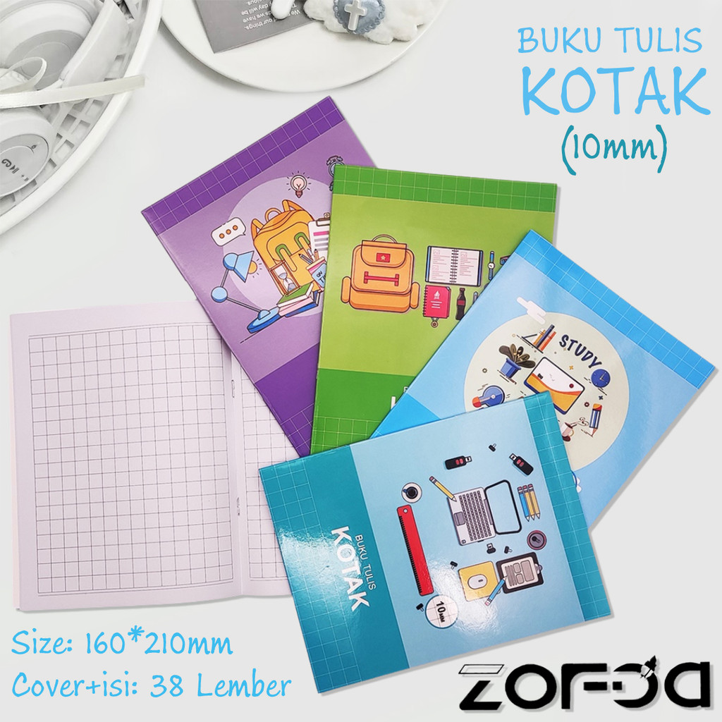 Jual Buku Tulis Kotak Kceil 10mm Grid Notebook Matematika Sekolah Dasar ...