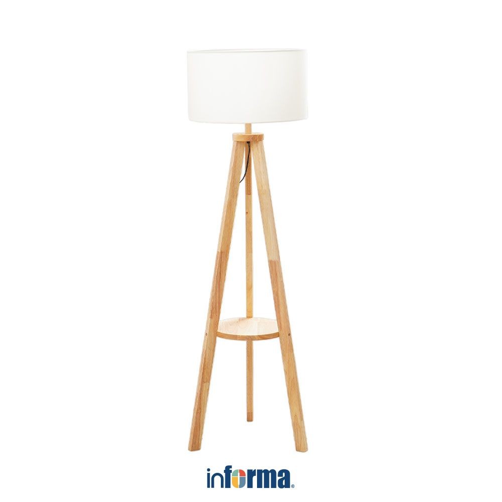 Jual Informa Felton Lampu Lantai - Krem/Kayu Standing Floor Light Lampu ...