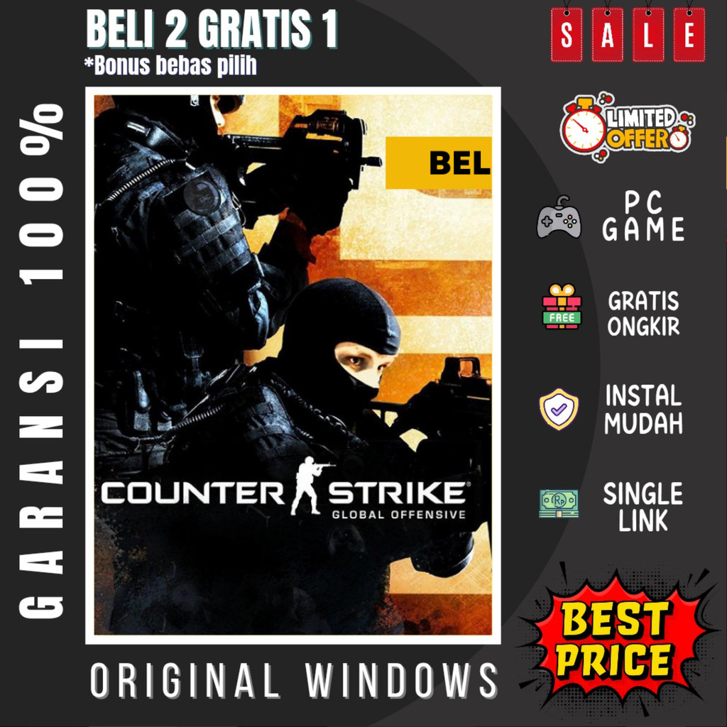 Jual COUNTER STRIKE GLOBAL OFFENSIVE - GAME PC - GAME LAPTOP - PC GAMES ...