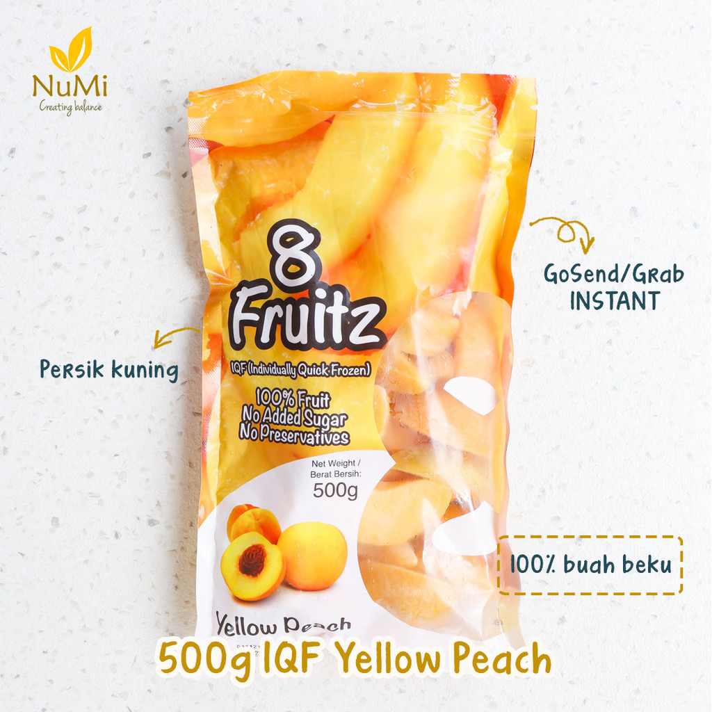 Jual 500G IQF YELLOW PEACH SLICES Frozen Buah Beku Persik - 8 FRUITZ | Shopee Indonesia