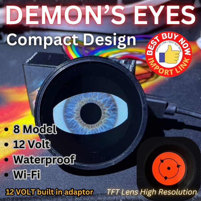 Jual Lampu Biled variasi motor Led Mata Setan Sharingan Rinnegan Naruto ...