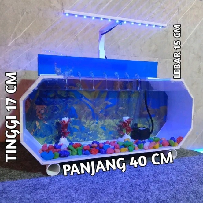 Jual Akuarium mini full set aquarium ikan hias akrilik | Shopee Indonesia