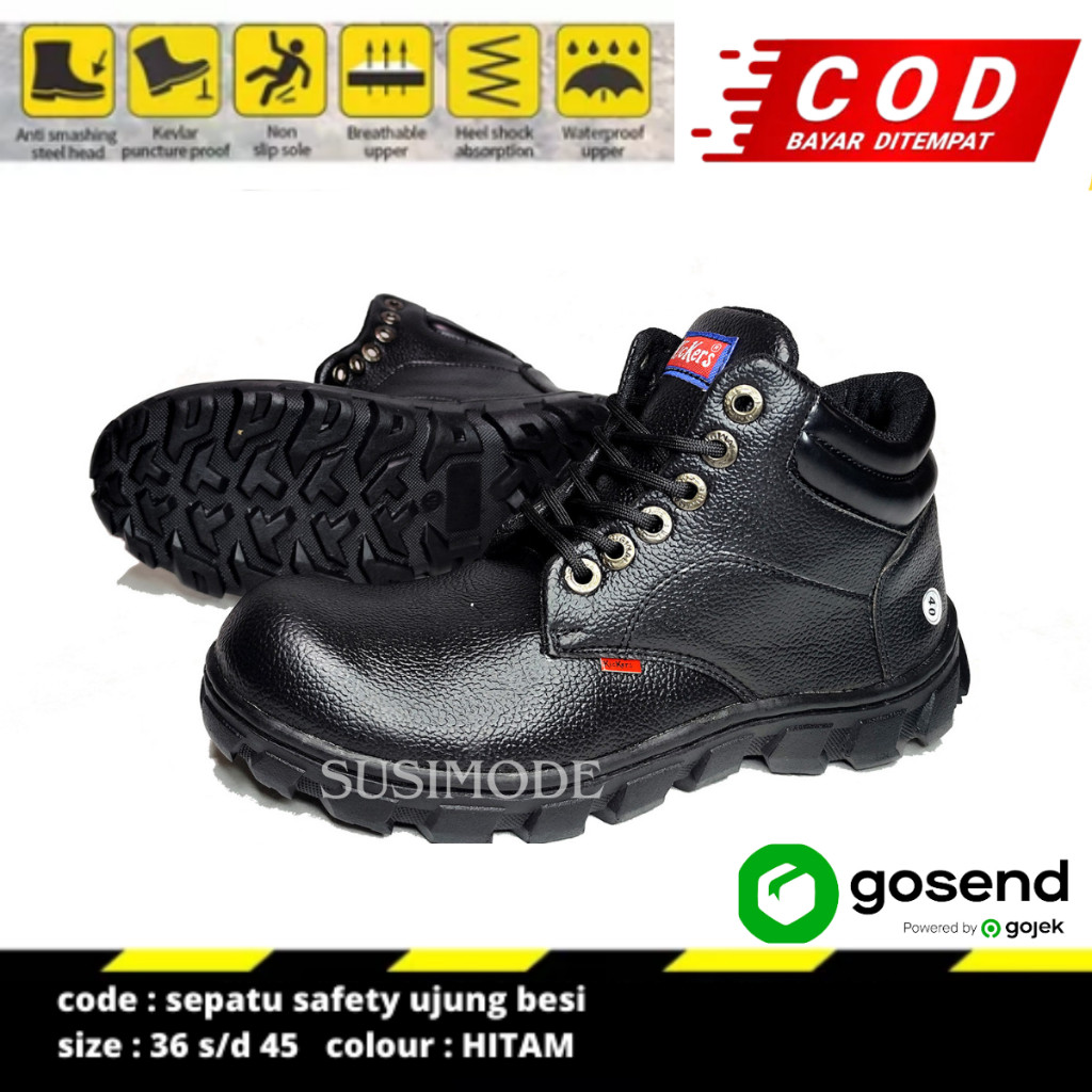 Jual New Sepatu Safety Boots sepatu kerja pabrik lapangan kitchen ...
