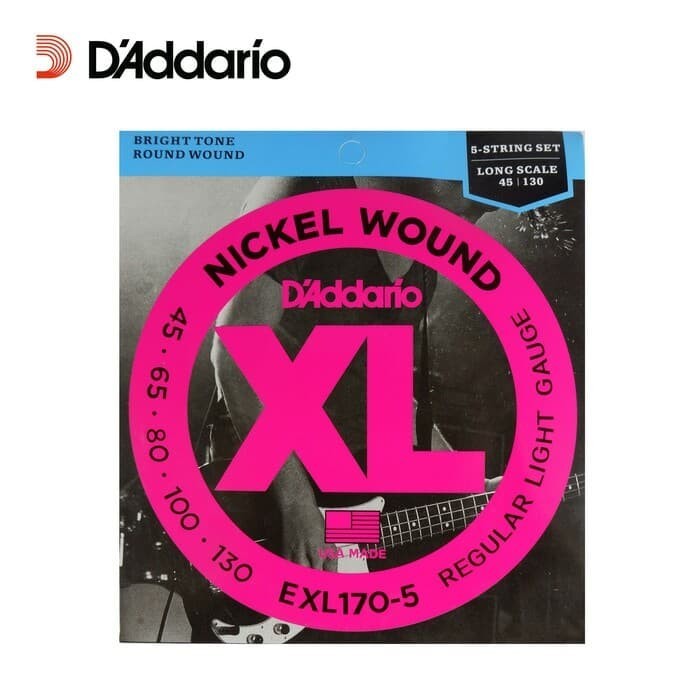 Jual Senar Bass D'Addario 5 String 5 Senar EXL170-5 Nickel Wound New ...