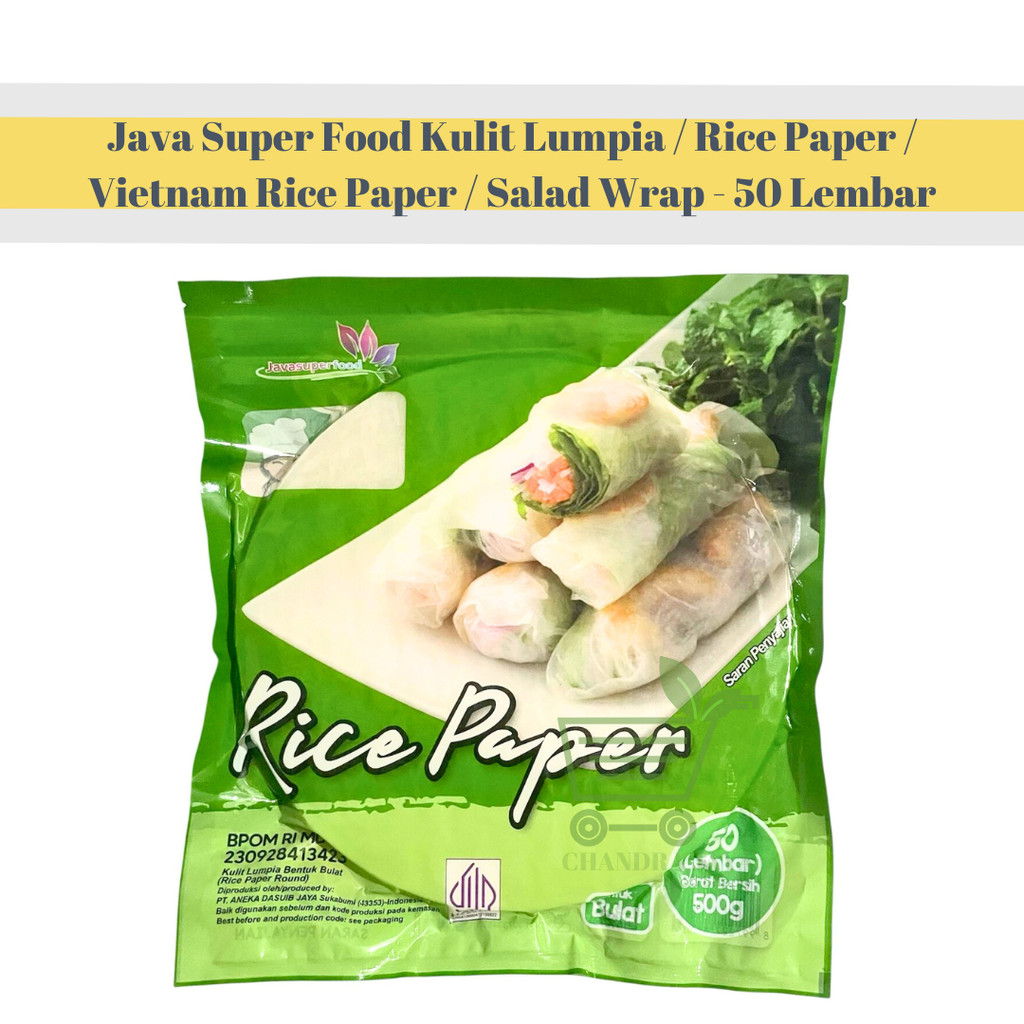 Jual Java Super Food Kulit Lumpia / Rice Paper / Vietnam Rice Paper ...