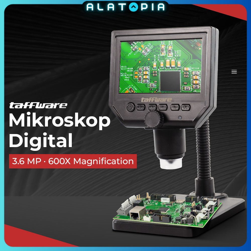 Jual Taffware Mikroskop Digital 3.6MP 600X with Monitor and Fleksibel Stand - G600 | Shopee ...