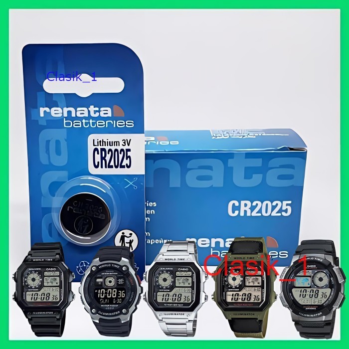 Jual Original 100%!! Baterai Jam Tangan Casio Digital seri Ae-1000w ...