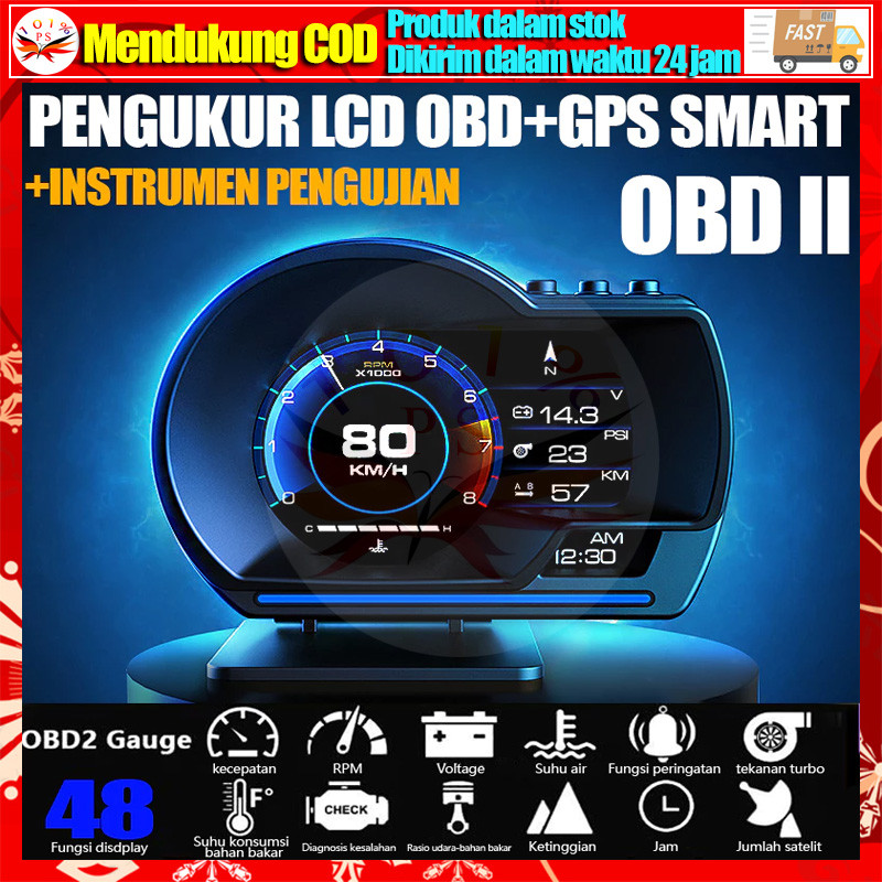 Jual Car Smart Gauge P6 OBD2+GPS HUD Smart Car Layar Display Hd Sistem ...