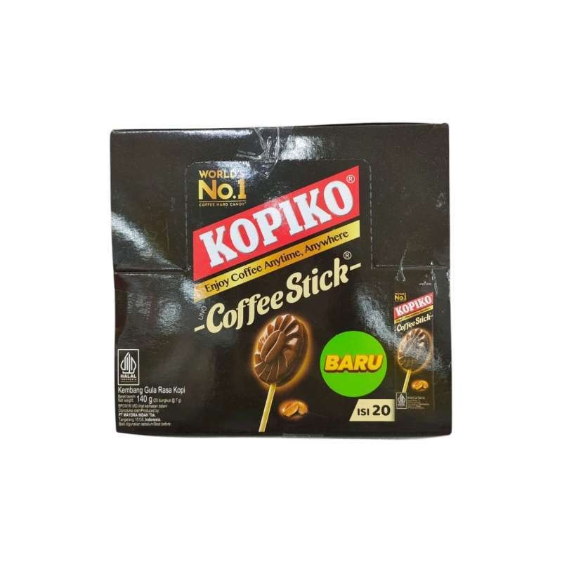 Jual Kopiko Coffee Stick Permen Kopi Lolipop 1 Box ( 20 x 7gr ...