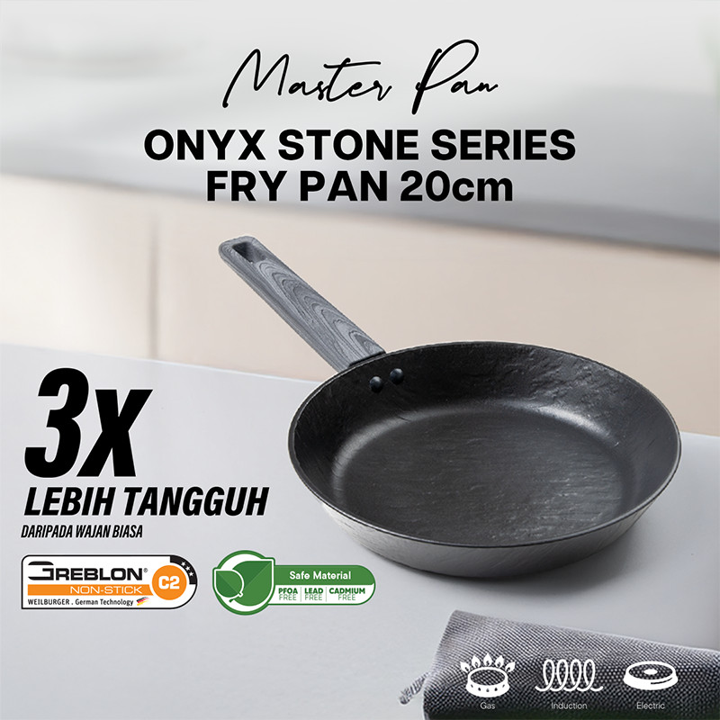 Jual Panci Penggorengan 20 cm Master Pan - Fry Pan 20 cm Onyx Stone ...