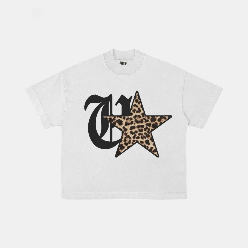 Jual EC Kaos Boxy T-shirt Star Leopard Kaos Pria | baju boxy pria ...