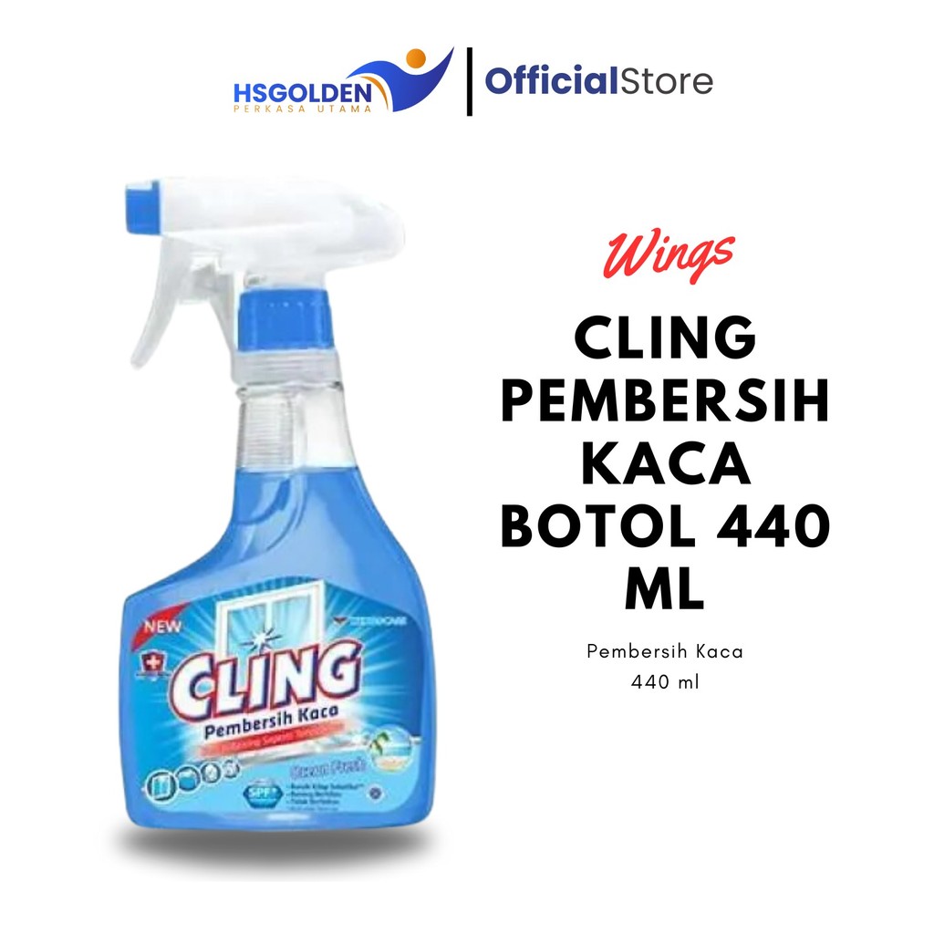 Jual Cling Cairan Pembersih Kaca Ocean Fresh Botol 440 ml | Shopee ...