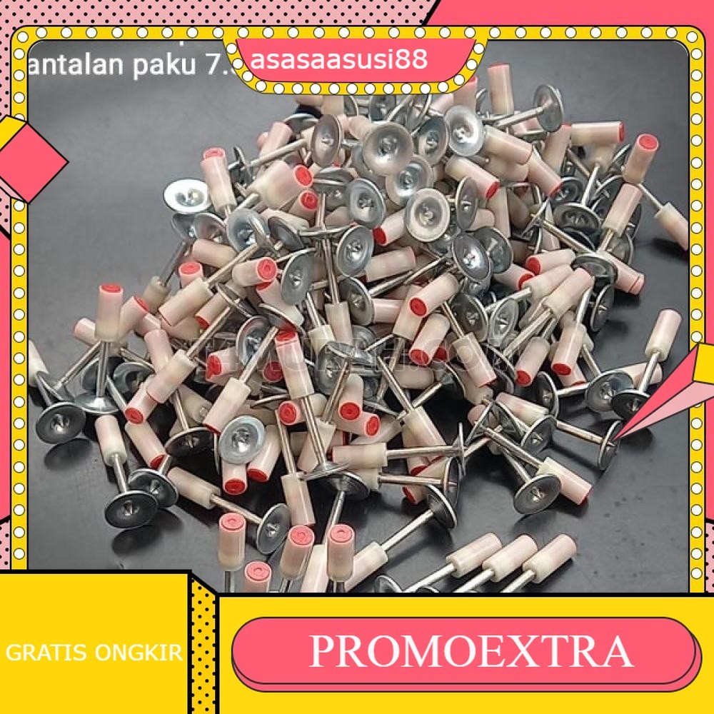Jual Paku Beton Mini Ramset 7.3MM 100Pcs Paku Mini Nail Fastening Gun ...