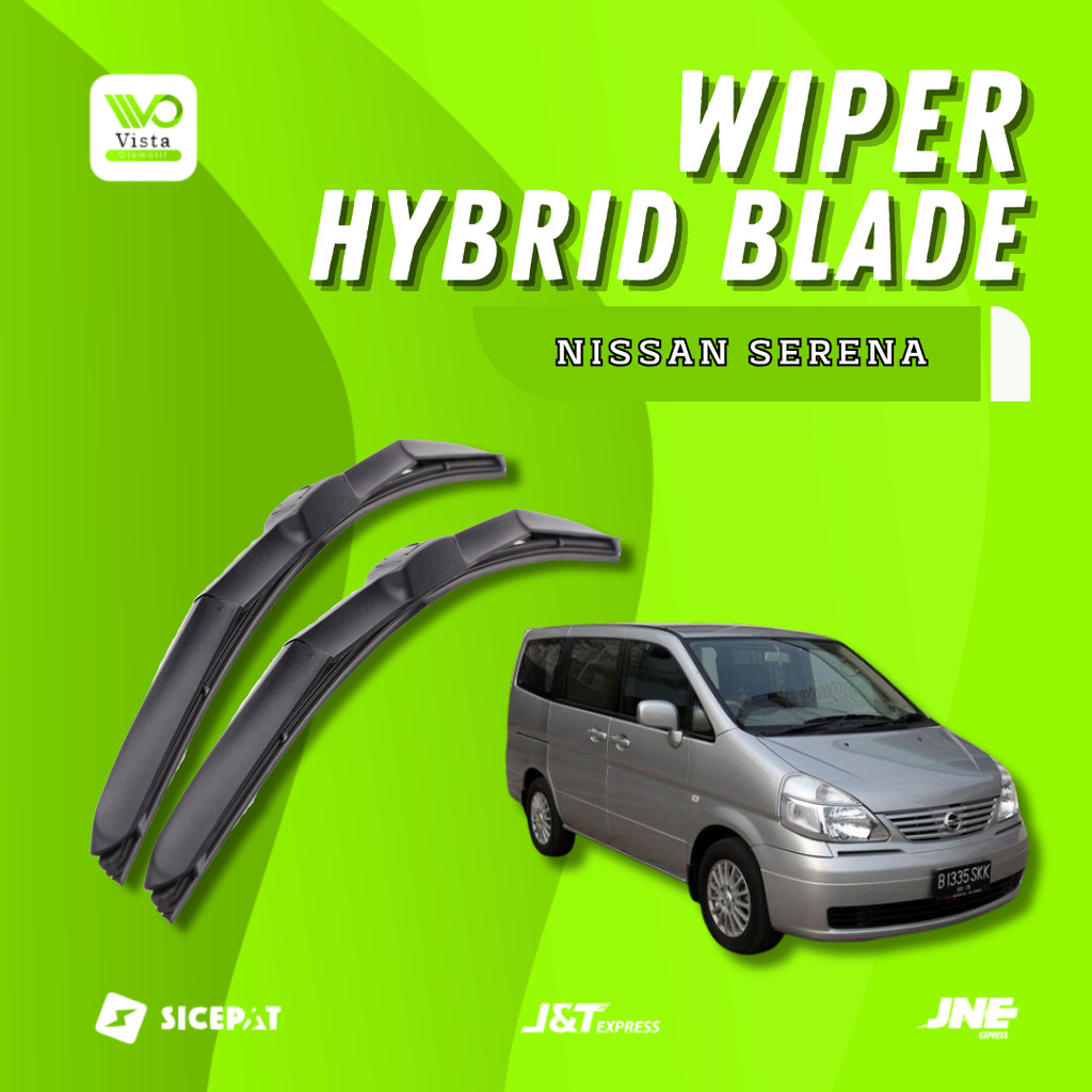 Jual Wiper Mobil Hybrid Nissan Serena C24 / C26 Sepasang Kiri dan Kanan ...