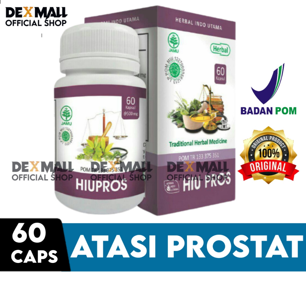 Jual Hiu Pros Original Obat Prostat Herbal Kapsul Kelenjar Pembengkakan ...