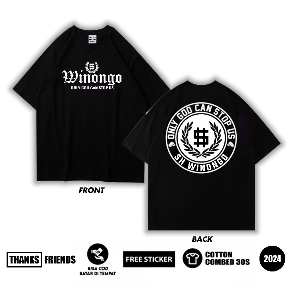 Jual KAOS PSHW WINONGO 1903 Only God Can Stop Us Hooligans By Utopia ...