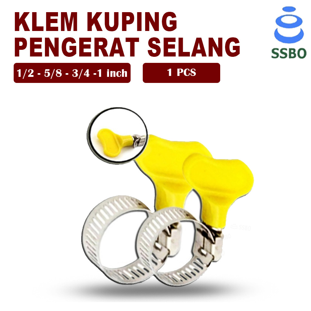 Jual SSBO Klem 1/2 - 5/8 - 3/4 - 1 Inch / Klem Penjempit Selang Air ...