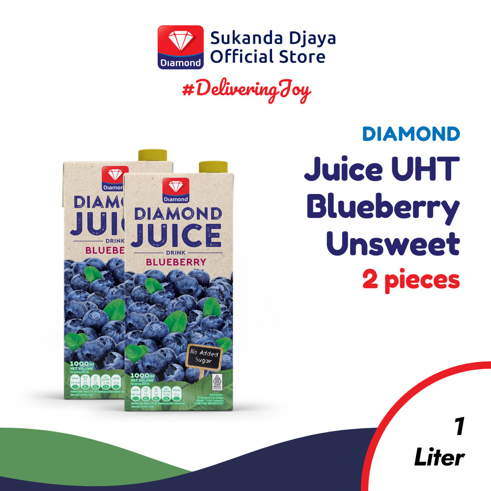 Jual Diamond Juice UHT Blueberry Unsweet 1000 ML [GET 2 PCS] | Shopee ...