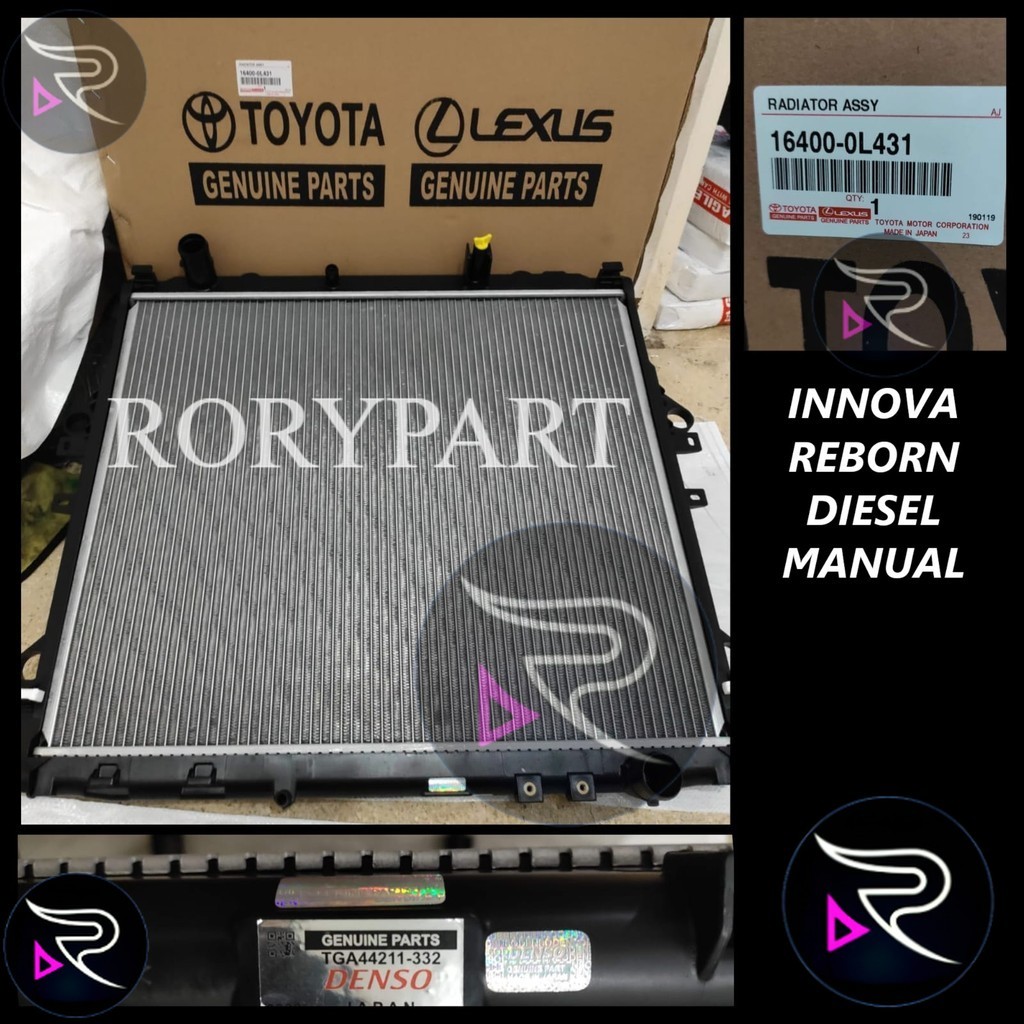 Jual RADIATOR ASSY TOYOTA INNOVA REBORN DIESEL MANUAL ORIGINAL DENSO ...