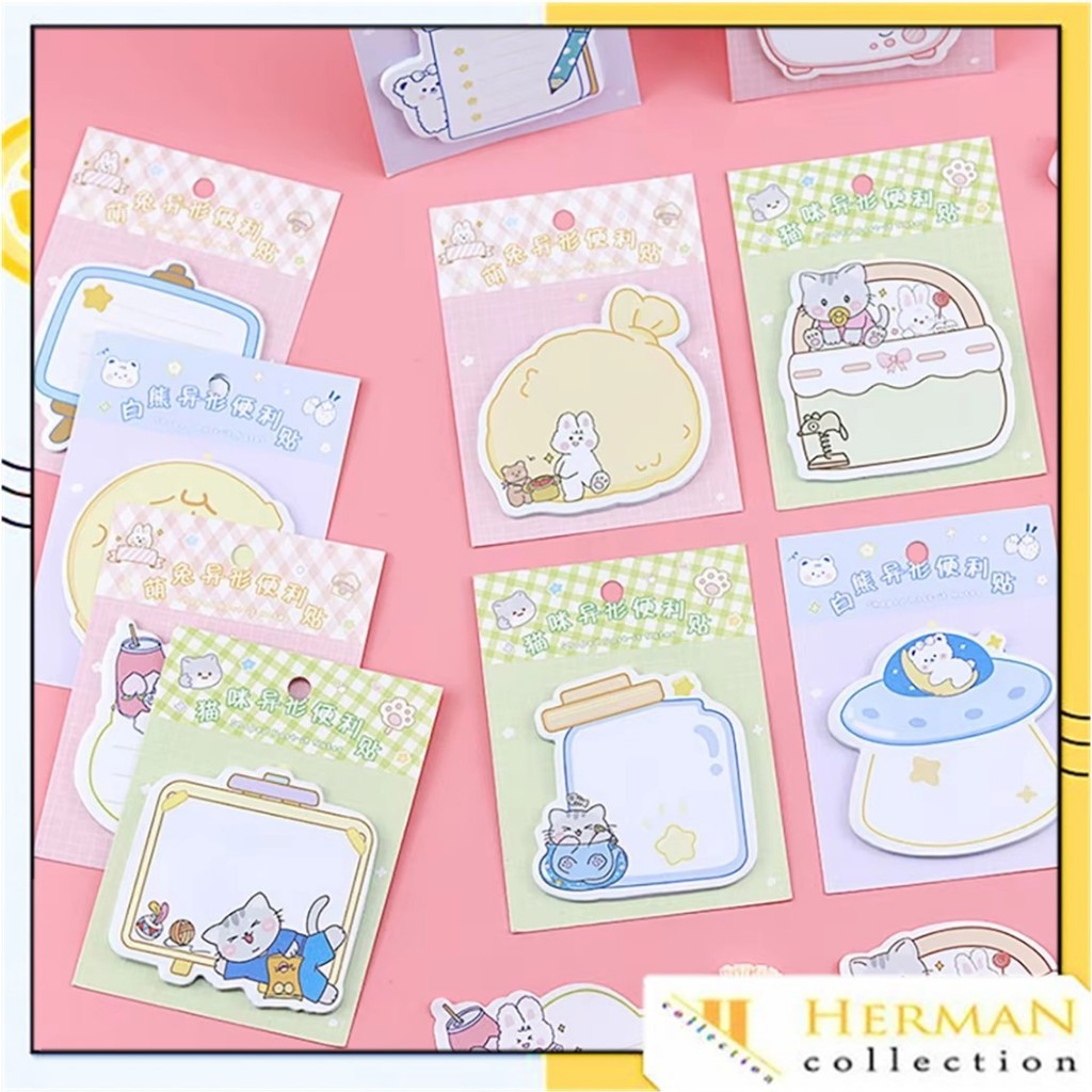 Jual HC Sticky Note Karakter Kartun Lucu Isi 20 Lembar Tempelan Kertas ...