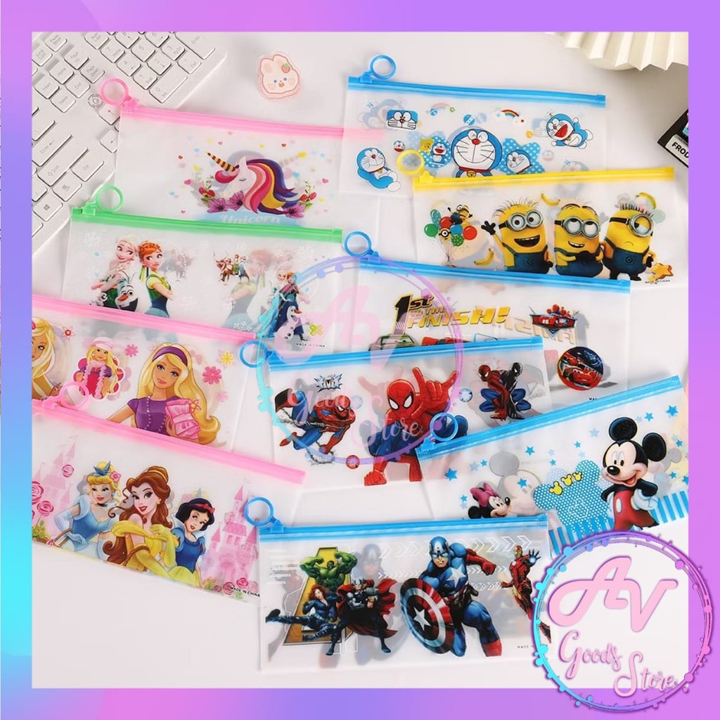 Jual Ziplock Karakter A6 / Pouch Ziplock Transparan Karakter Fancy ...
