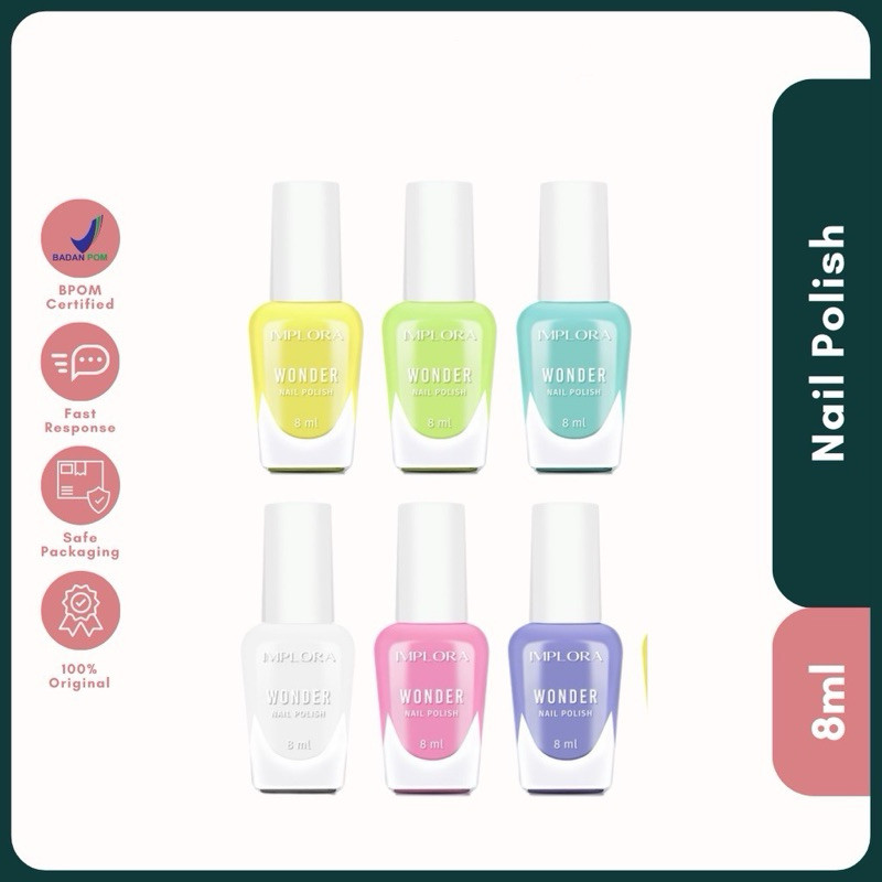 Jual VS0043 {bisa pilih warna} (bpom) implora kutek wonder | putih ...