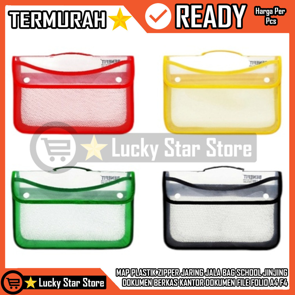 Jual Map Transparan Transparant Plastik Pelastik Zipper Ziper Jala Bag ...