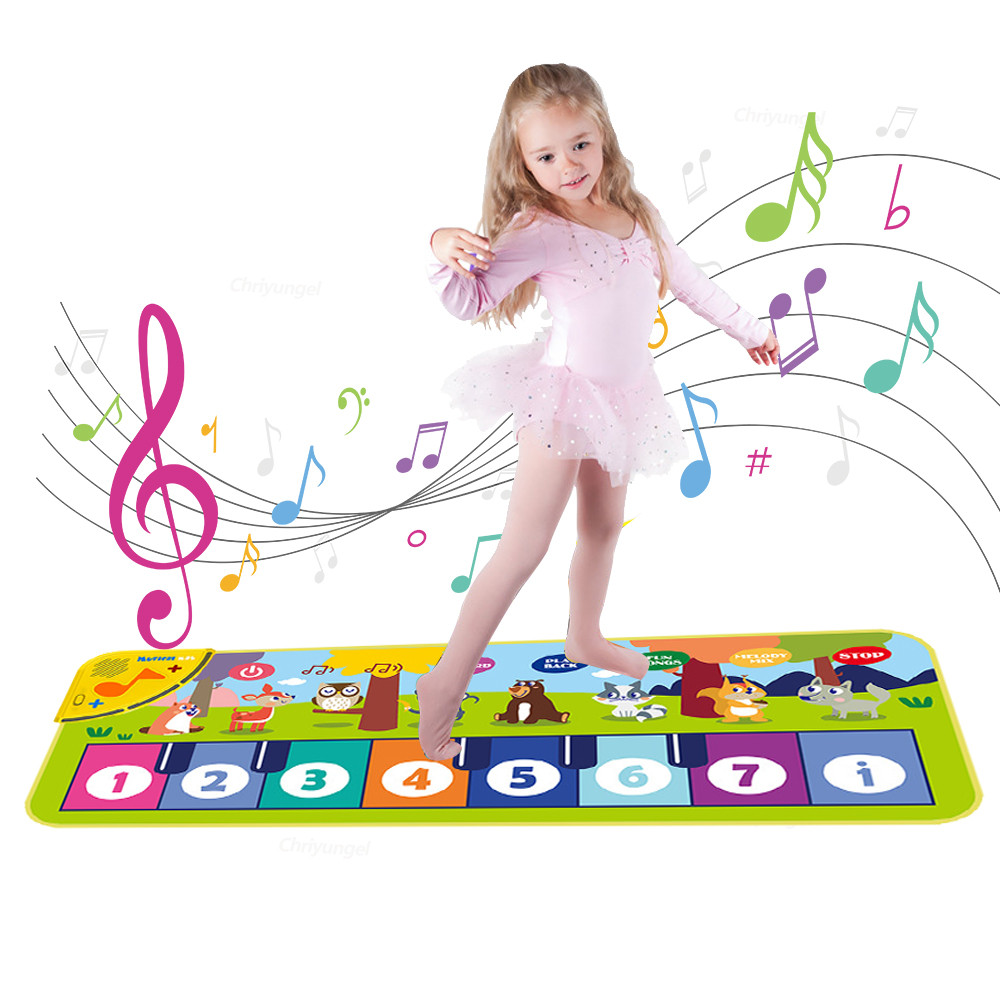Jual Piano Mat for Kids Kids Toddlers Floor Keyboard Dance Mat Baby ...