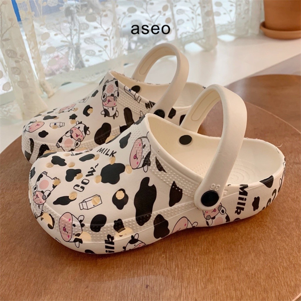 Jual Aseo Sandal Wanita Baim Clog Cowmilk Anti Slip Tinggi Karet Rubber ...