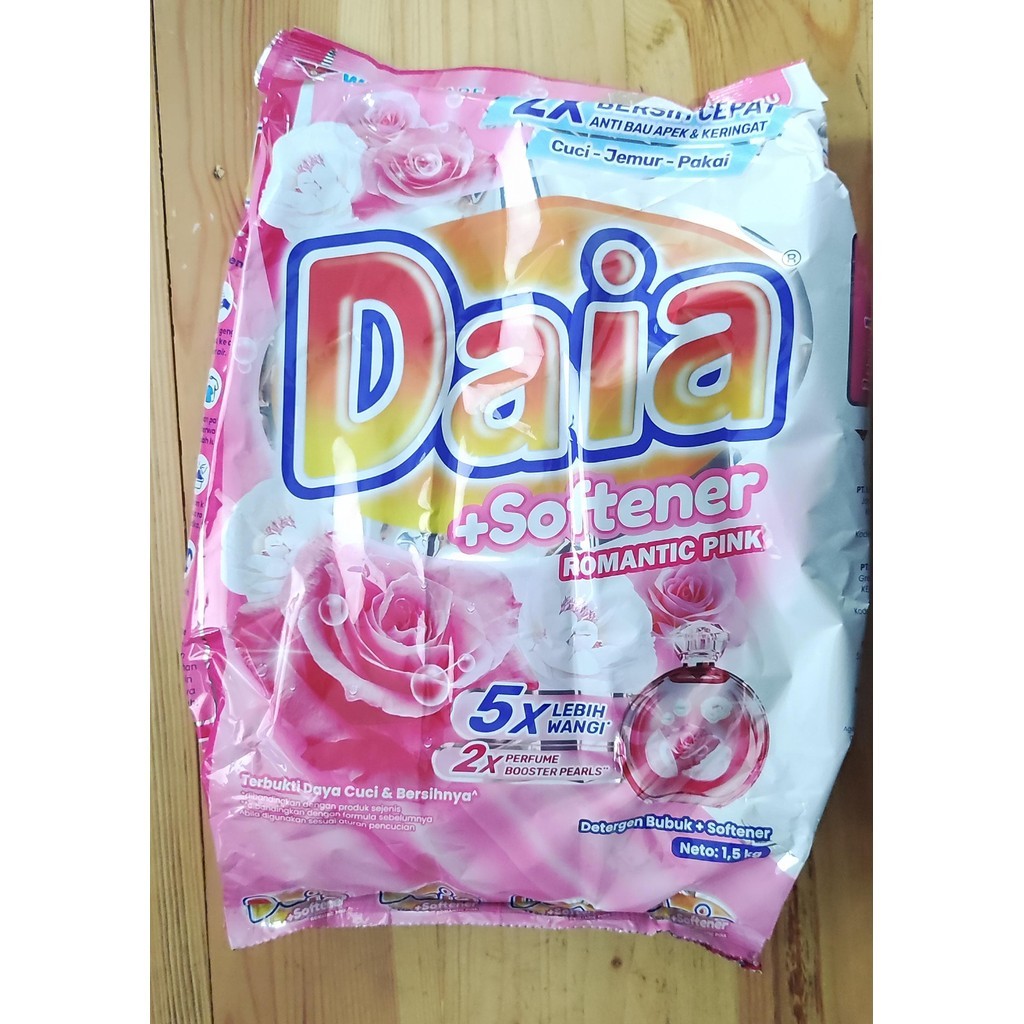 Jual Daia Powder Deterjent Romantic Pink 1,5 KG PCS | Shopee Indonesia