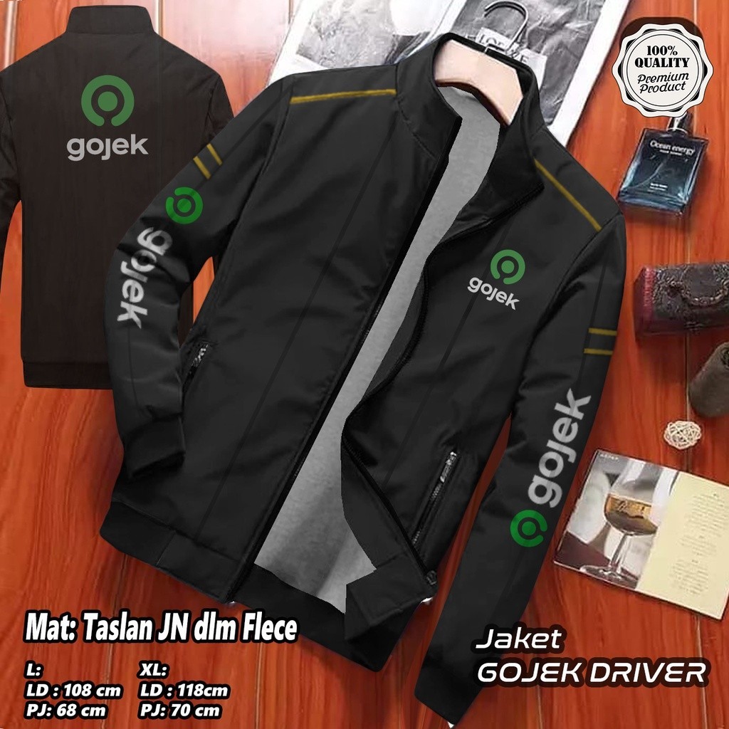 Jual BOSS JAKET GO JEK / JAKET PRIA DRIVER SABLON TERBARU /ROMPI DRIVER ...