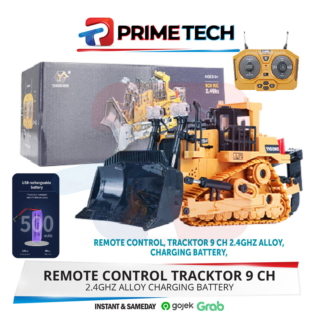 Jual dump truk Mainan Tractor Remote Control Tracktor 9 CH 2.4Ghz Alloy ...