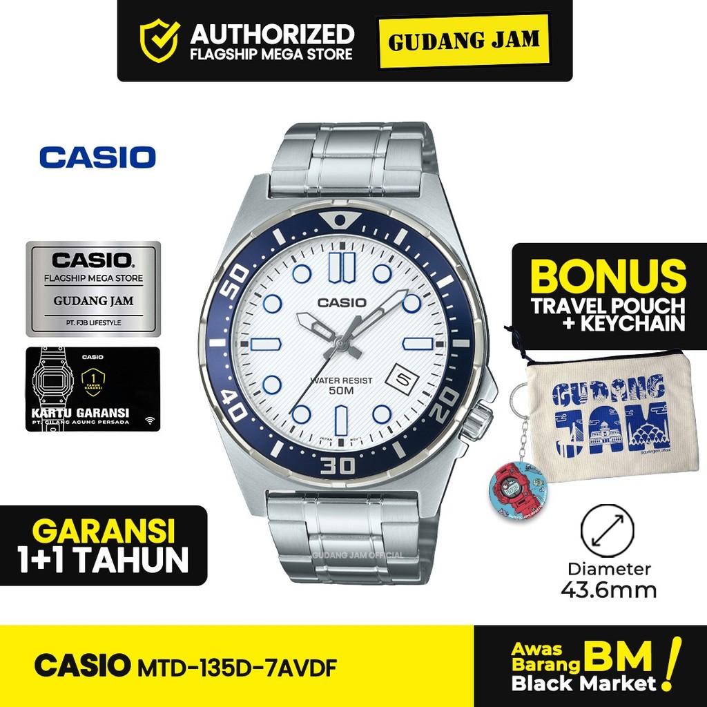 Jual Casio Pria MTD-135D-7AVDF MTD-135D-7A MTD-135D MTD135D MTD 135D | Shopee Indonesia