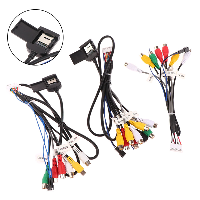 Jual Car Stereo Radio Cable 20 Pin Plug RCA Output AUX Wire Harness ...