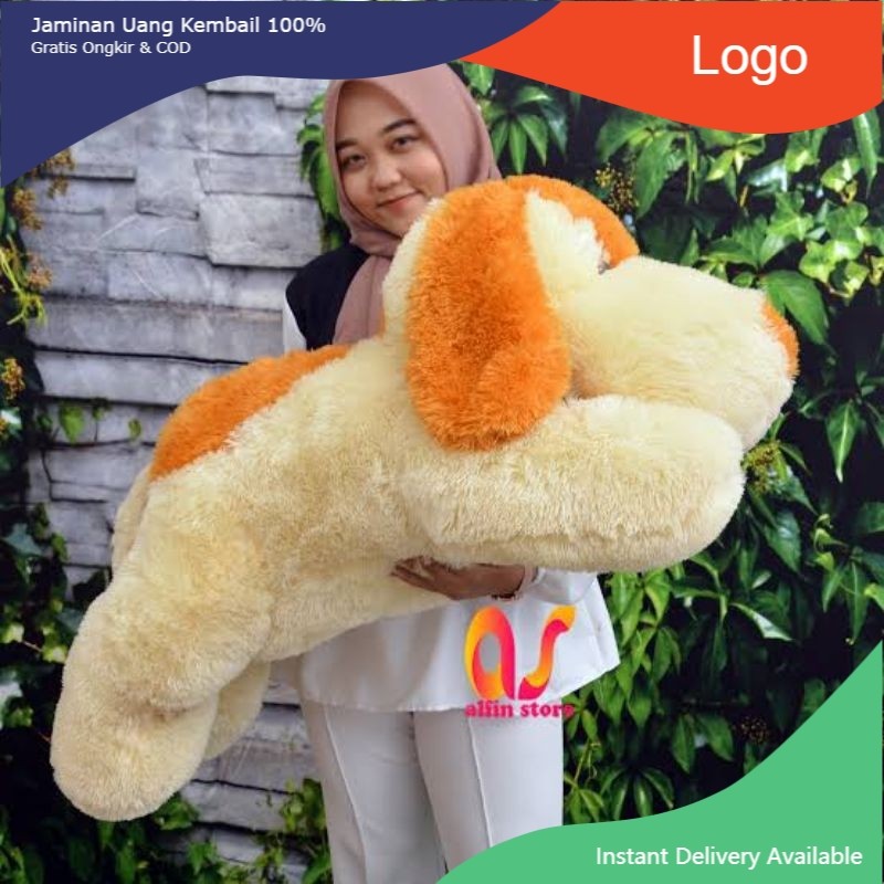 Jual BONEKA ANJING GOOFY JUMBO LYING DOG JUMBO SNI 1 METER MURAH GEMOY ...