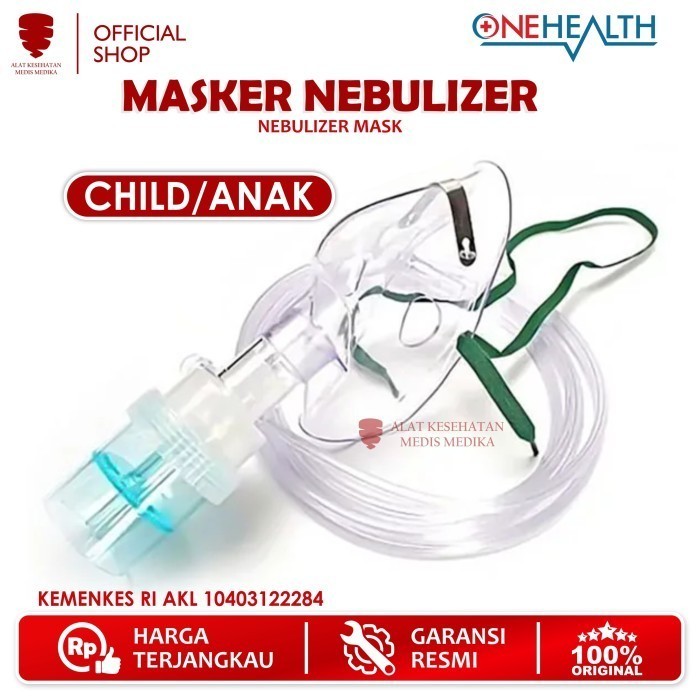 Jual OneHealth Masker Nebulizer Anak Nebuliser Mask Udara Bantu Uap ...