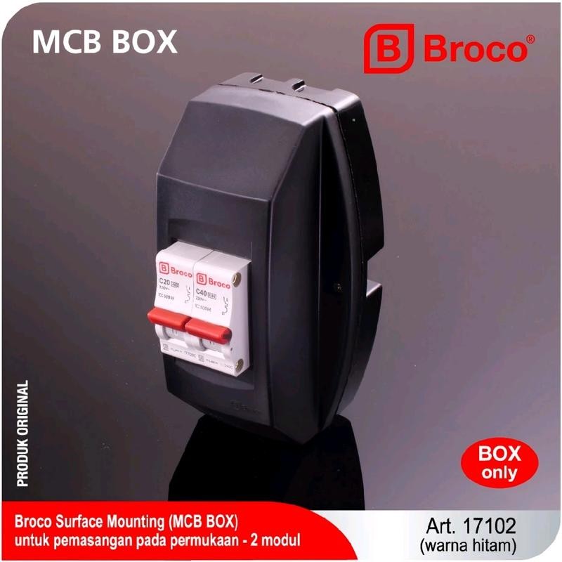 Jual Broco Box MCB 2 Group dudukan Mcb Meteran listrik | Shopee Indonesia