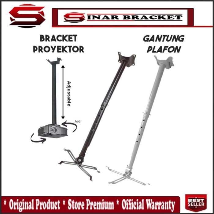 Jual bracket gantung projector/proyektor/infocus universal tiang 1M&2M ...