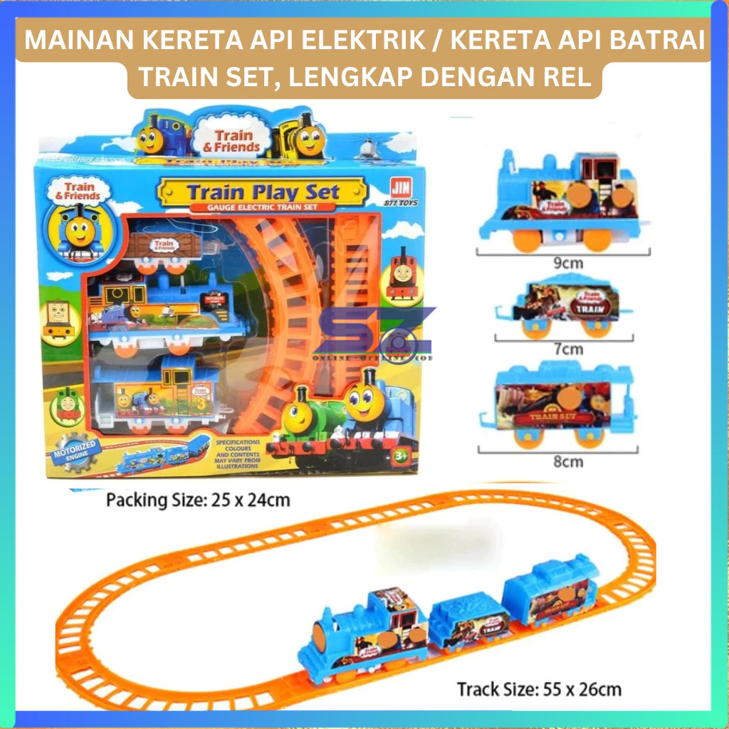 Jual MAINAN KERETA API ELEKTRIK / KERETA API BATRAI TRAIN SET LENGKAP ...