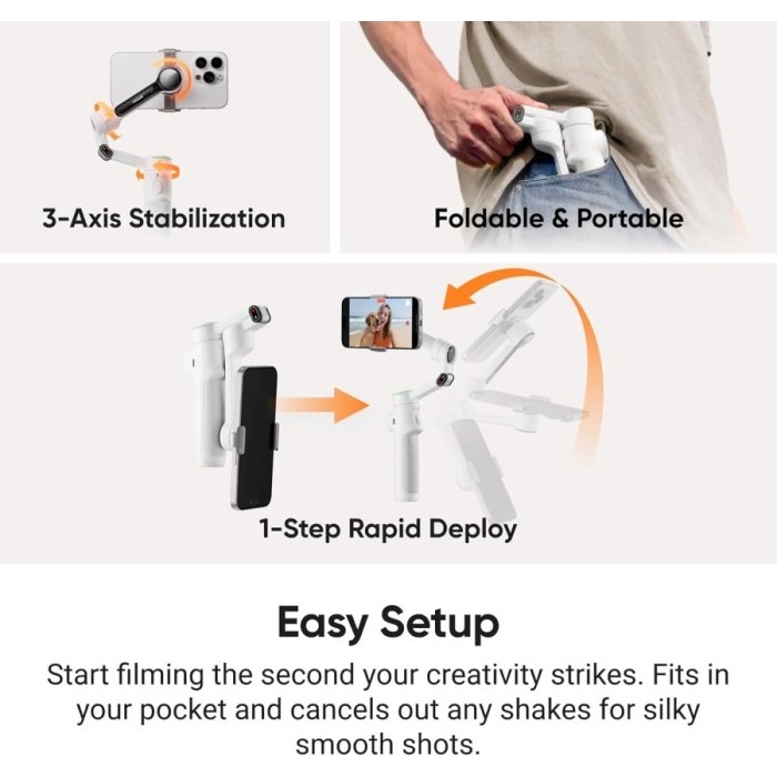 Jual Insta360 Flow 2 Pro Standard / Creator Gimbal Stabilizer ...